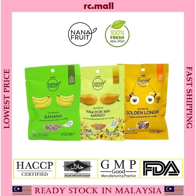[HALAL] Healthy Snacks Nana Fruit Dehydrated Thai Fruit Snacks Pack 25G ...