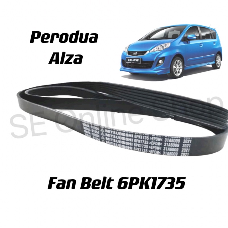 Mitsuboshi Fan Belt 6PK1735 Air Cond,Alternator Fan Belt Perodua Alza ...