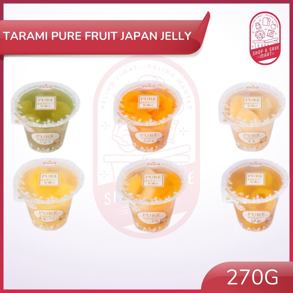 Tarami Pure Fruit Jelly Japan Jelly - 270g (Flavor: Orange/ Grape/Peach ...
