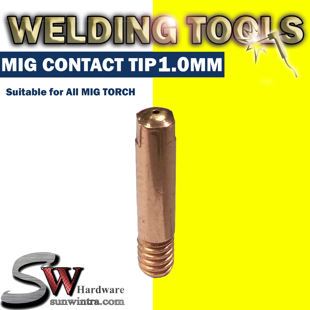 SW MIG CONTACT TIP 1.0 MM FOR MIG WELDING MACHINE ( SUITABLE FOR ALL ...