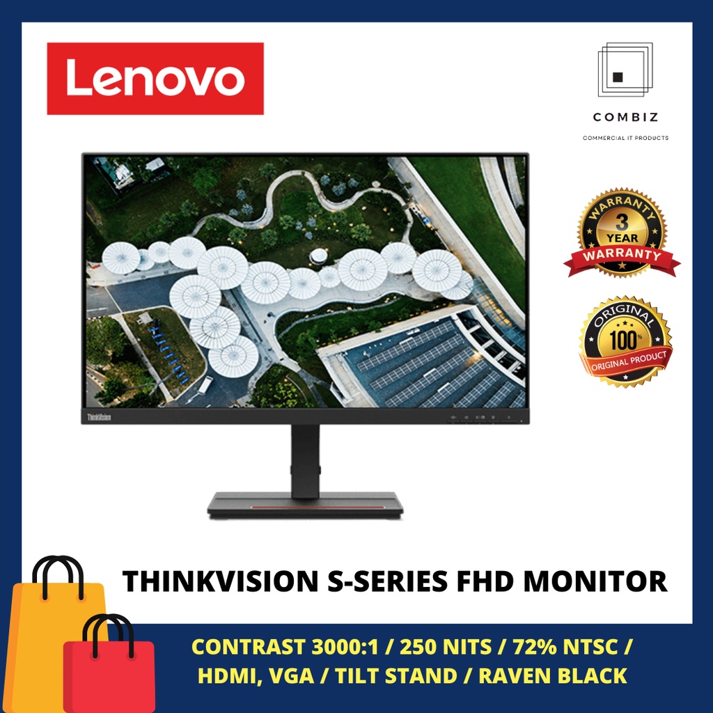 LENOVO THINKVISION S22e-20 21.5" FreeSync / S24e-20 23.8" / S27e-20 27 ...