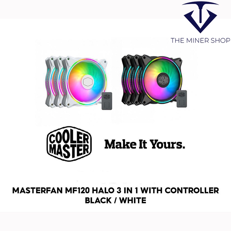 Cooler Master MF120 Halo ARGB 120mm Dual Loop Addressable RGB LED Case ...