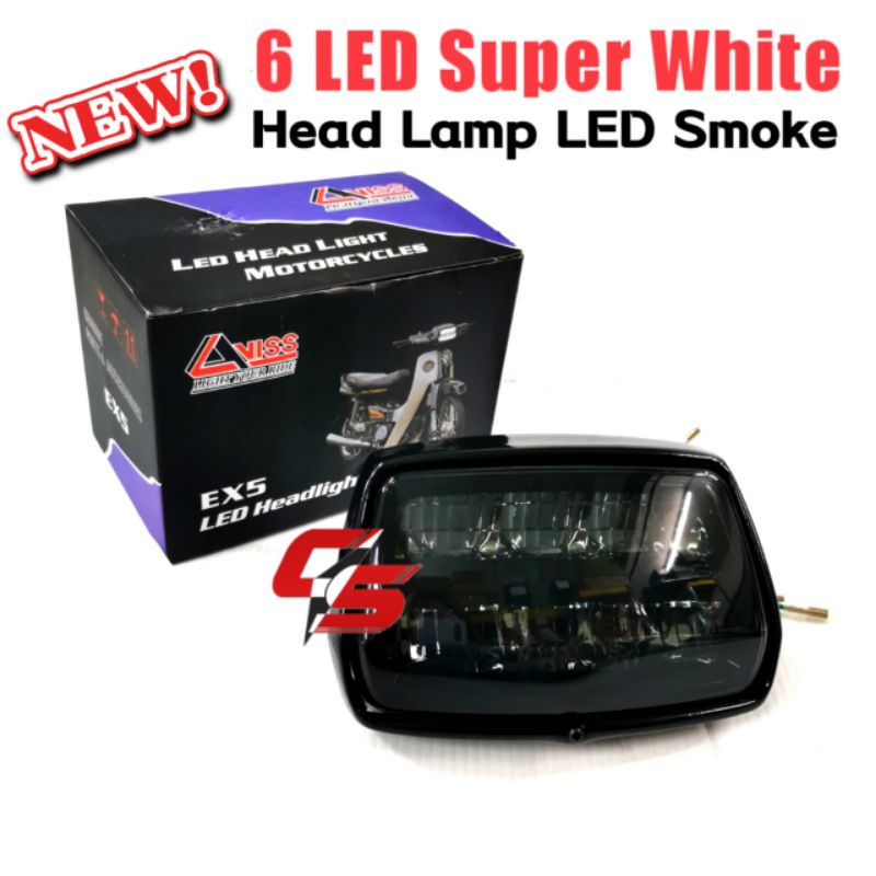 Ex5 Dream / EX5 High Power Head Lamp LED SMOKE VISS 6 Led Super White ...