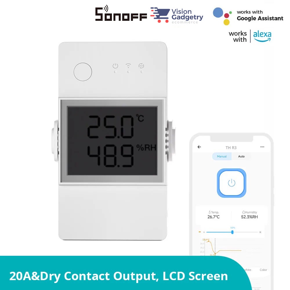 Sonoff TH Elite Origin THR320D THR320 Smart Temperature Humidity ...