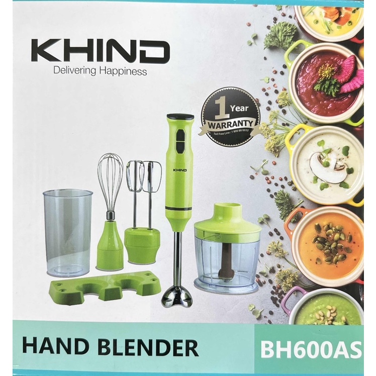 KHIND Hand Blender BH600AS 4 IN 1 BEST as a GIFT [Free bubble Wrapping ...