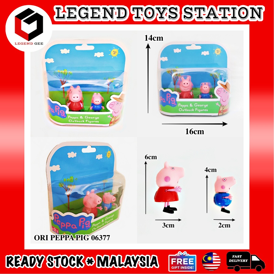 ORIGINAL MINI PEPPA PIG FAMILY COLLECTION FIGURE TOY PLAY SET | Shopee ...