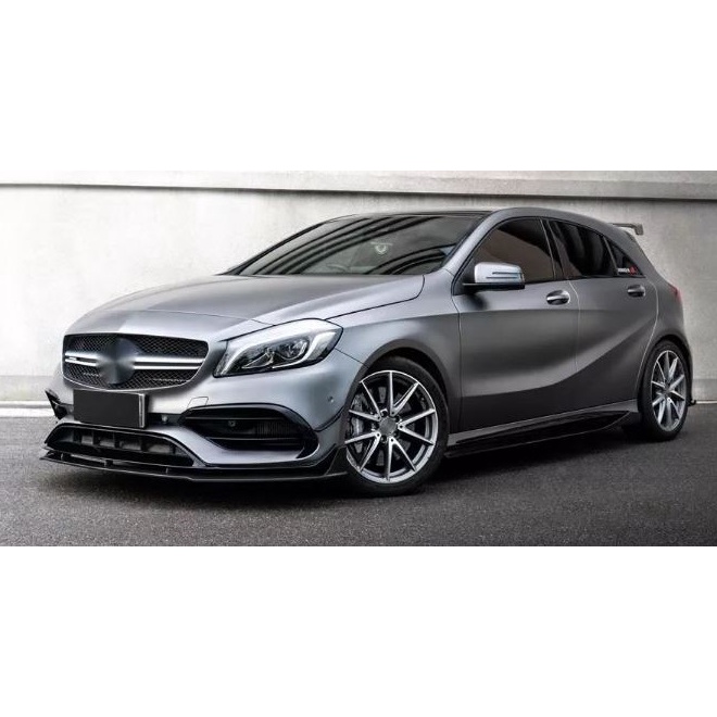 mercedes benz a class w176 front lip depan diffuser carbon fiber ...