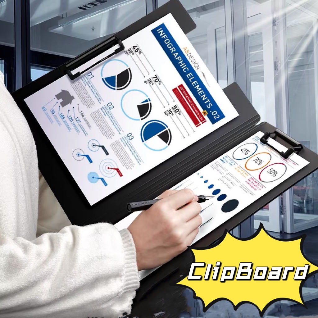 A4 Frosted Folder Double Clip Multi-Functional ClipBoard Folder ...