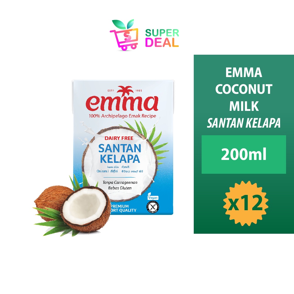 (200mlx12) Santan Kelapa Emma, Coconut Milk Emma, Santan | Shopee Malaysia