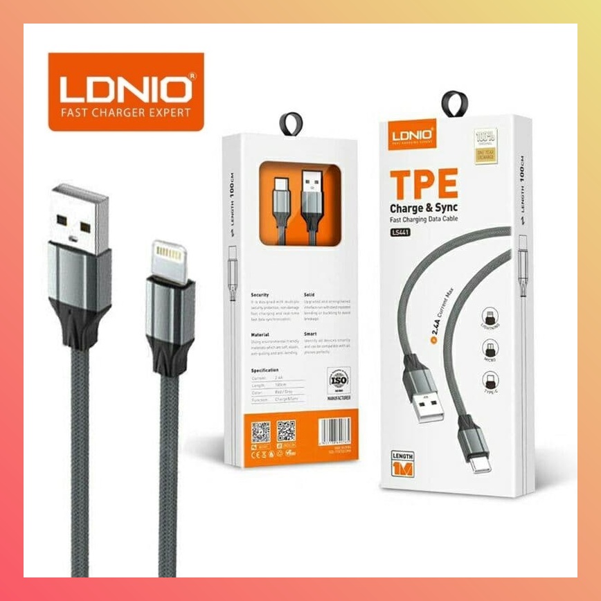LDNIO LS441 LS442 1Meter2Meter Length 2.4A Fast Charge Data Cable Micro | Shopee Malaysia