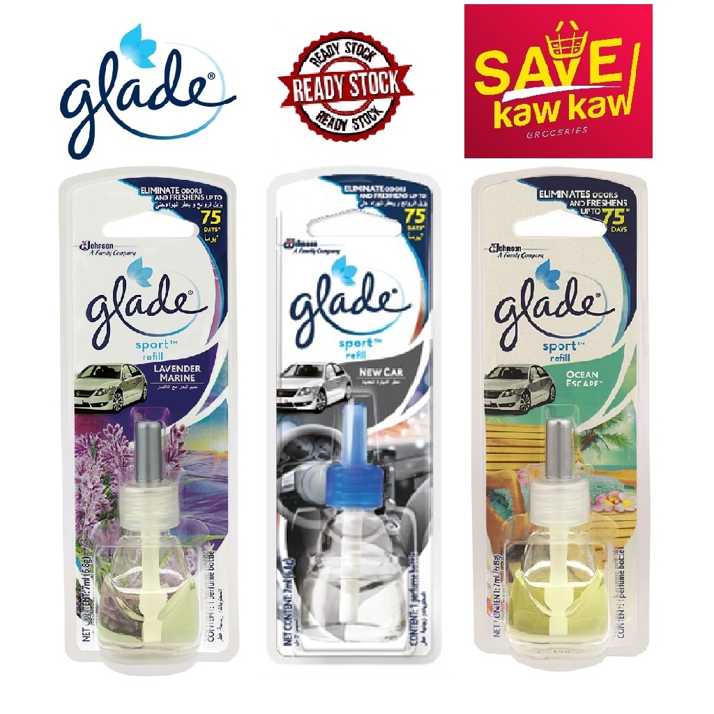 GLADE Sport Car Air Freshener Refill 7ml - Car Perfume/Pewangi Kereta ...