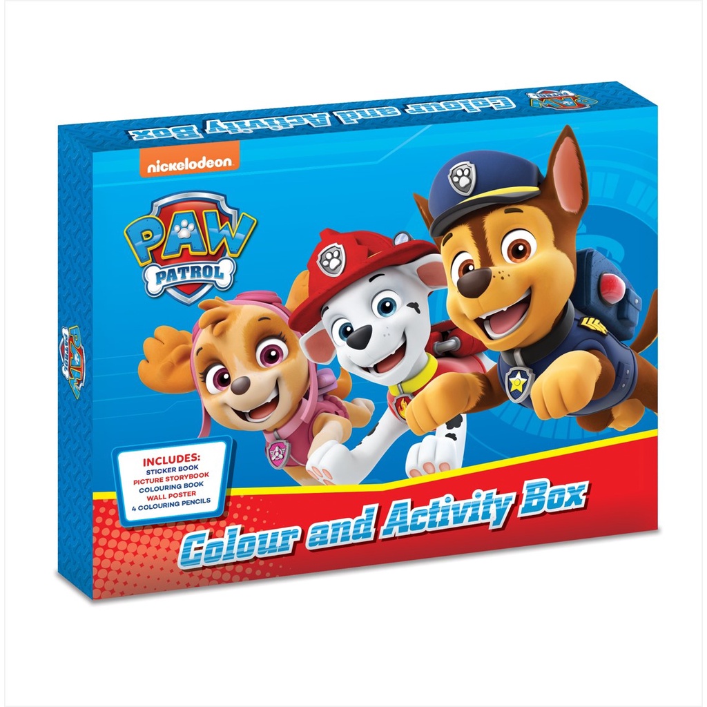 Paw Patrol Colour & Activity Gift Set Box (3 Books Poster & Colouring ...