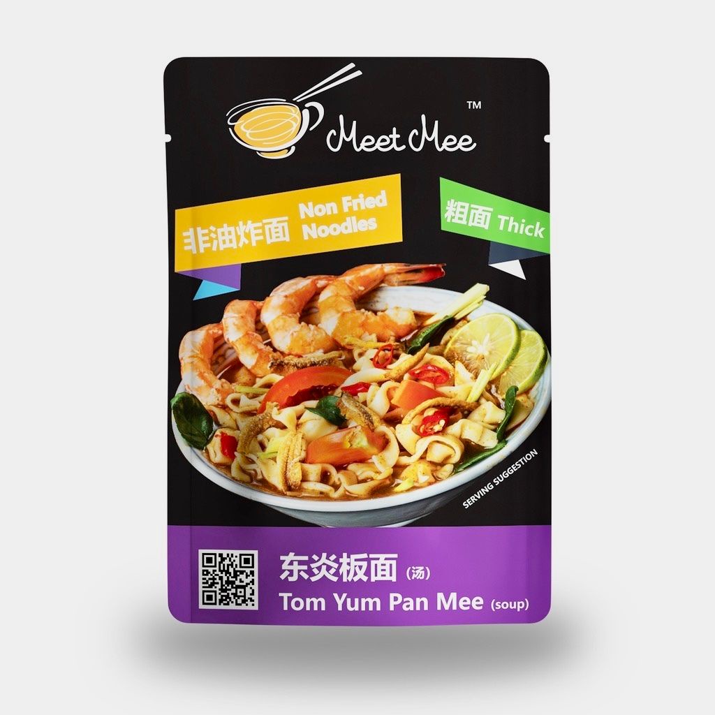 Meet Mee Tom Yum Pan Mee Soup With Fried Anchovies Instant Pan Mee Meet ...