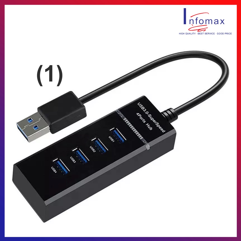 USB Hub 4 Ports 3.0 30CM 5GBPS With Switch / Without Switch With On/Off ...