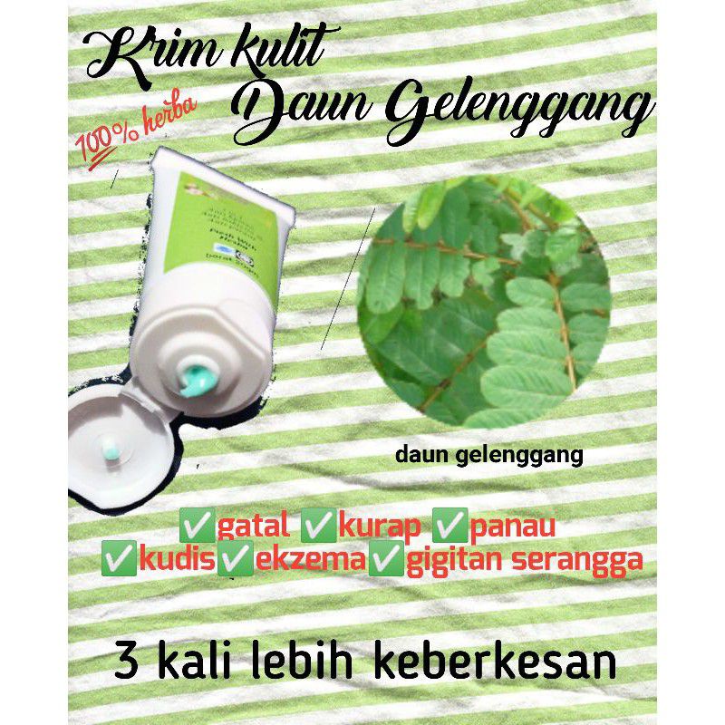 (krim kulit daun gelenggangg ) / krim kudis /krim kurap/krim panau ...
