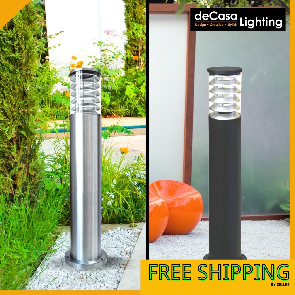 DECASALIGHTING Outdoor Bollard Pole Light E27 Outdoor Lighting Lampu ...