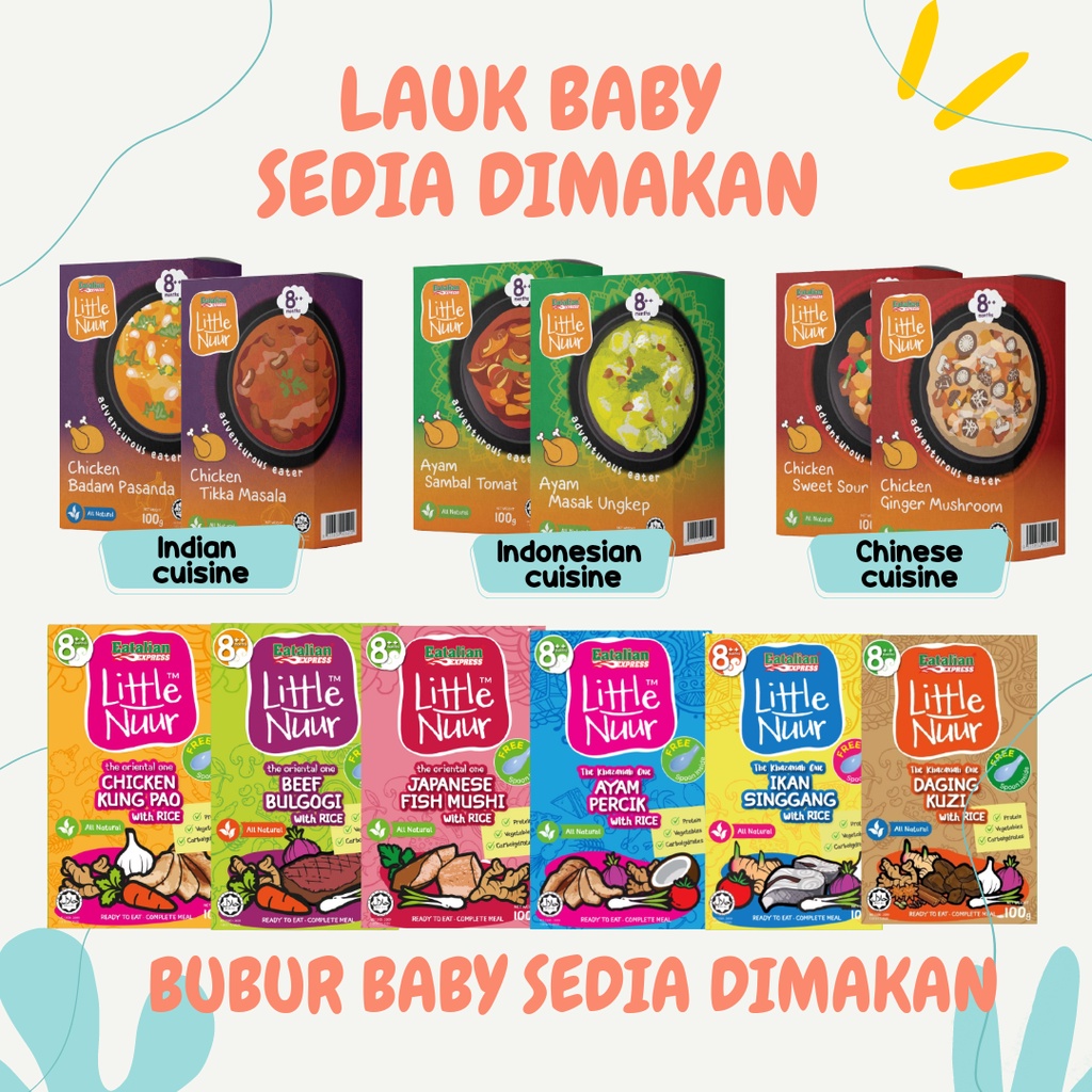 LITTLE NUUR BUBUR LAUK PASTA TRAVEL READY TO EAT UNTUK BAYI BABY ...