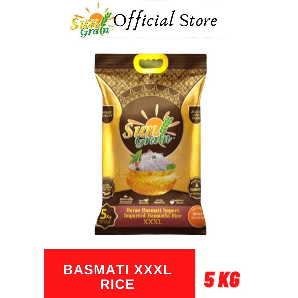 Sun Grain Imported Basmati Rice XXXL 5KG | Shopee Malaysia
