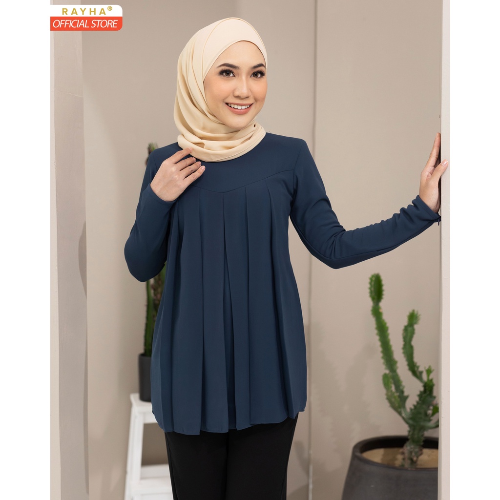 RAYHA Blouse Pleated Adeline | Shopee Malaysia