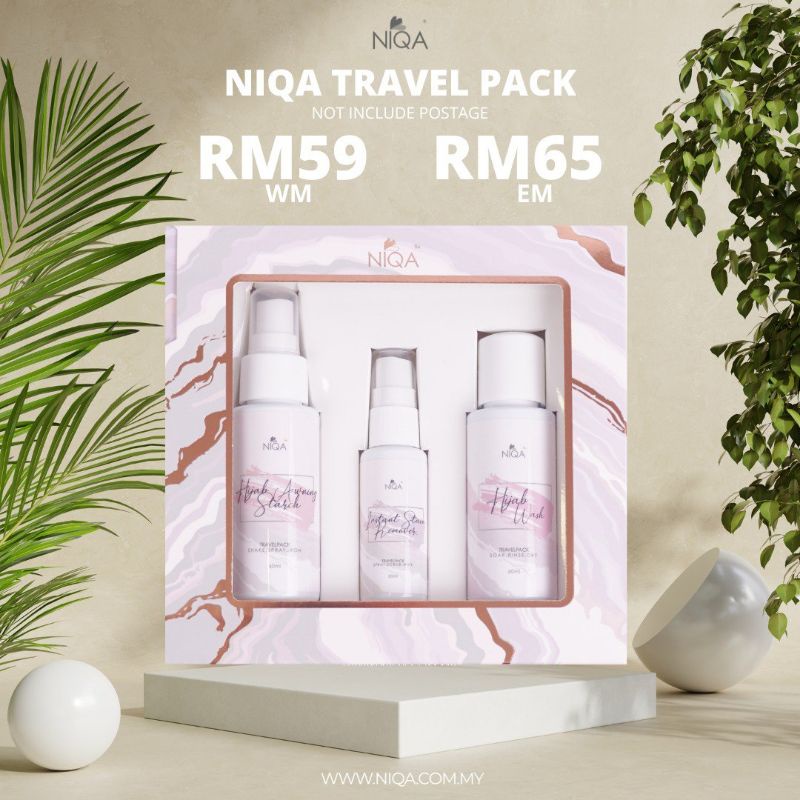 NIQA TRAVEL SET | Mini Niqa Hijab Care | Hilangkan kesan minyak pada ...