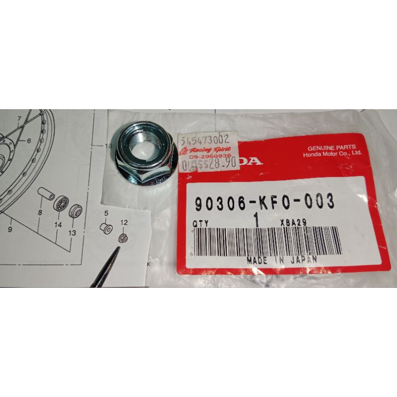 Ex5 Dream Tayar Nut 90306-KF0-003 Original Honda Made in Japan | Shopee Malaysia