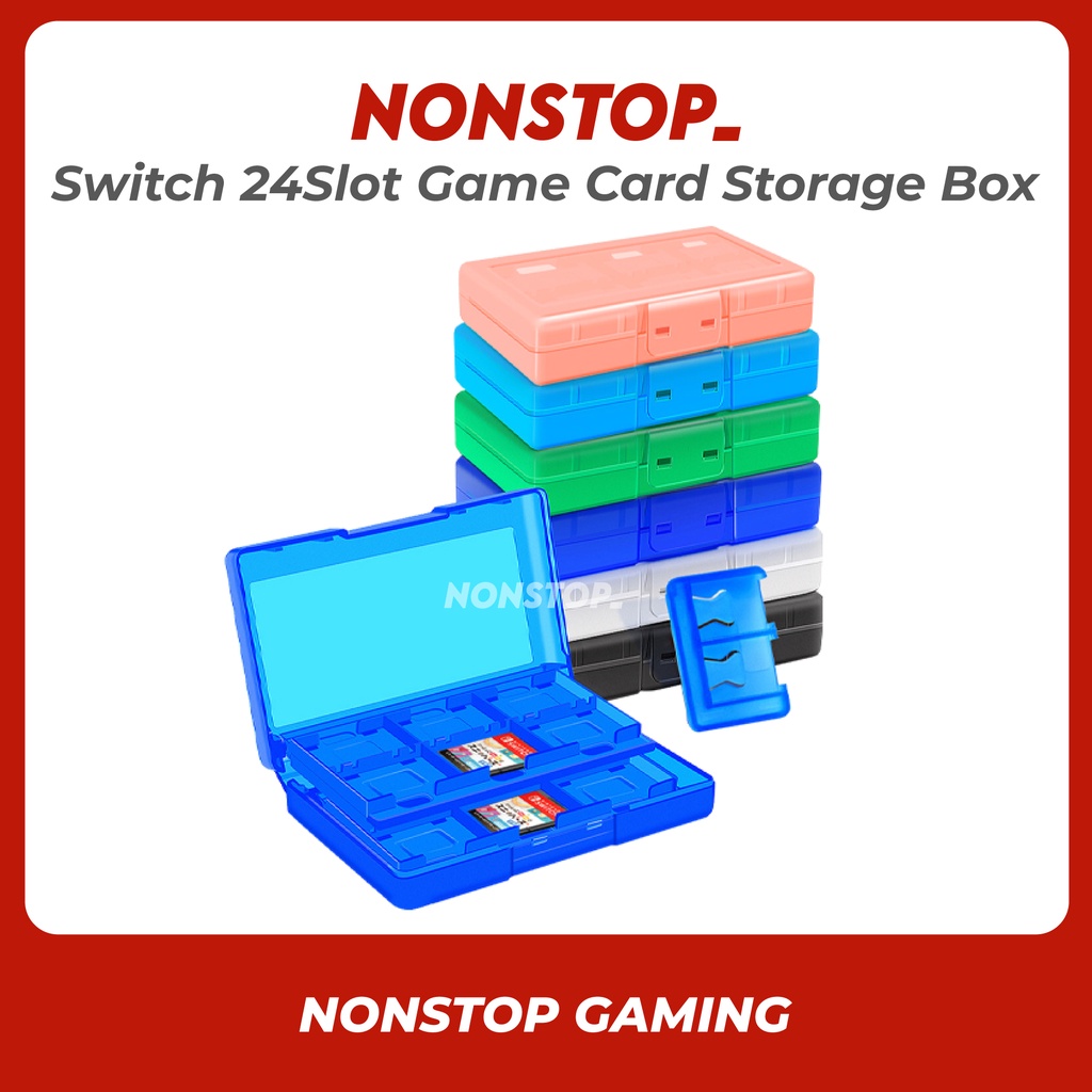 Switch Game Card Storage Box 24 Slot Game Disc Holder Portable Nintendo ...
