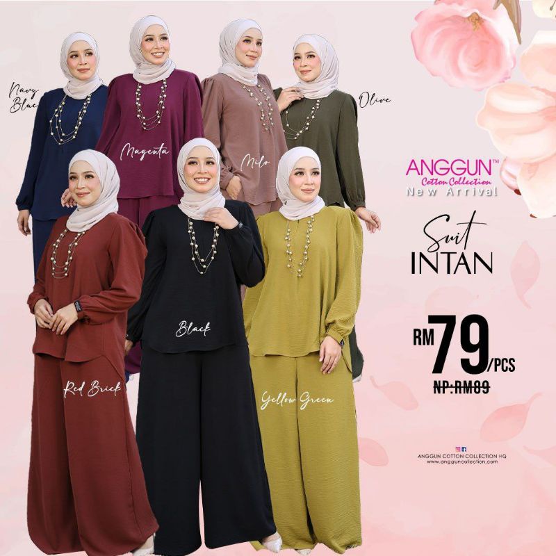 SUIT INTAN IRONLESS BY ANGGUN COTTON COLLECTION | Shopee Malaysia