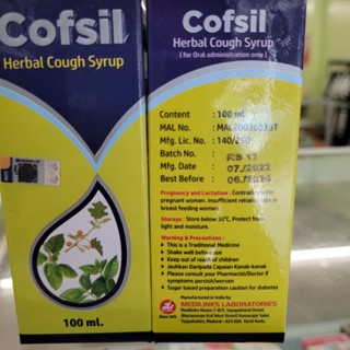 Cofsil Herbal Cough Syrup 100ml x 10bottles (Rm7.5 x 10= RM75) | Shopee ...
