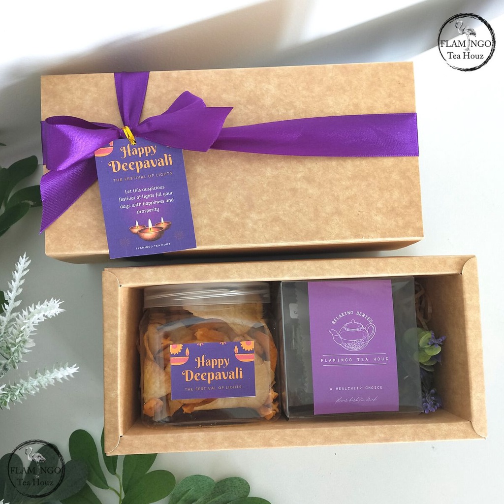 Deepavali Gift Box with Mix Muruku & Flower Tea & Candle, Gift For ...