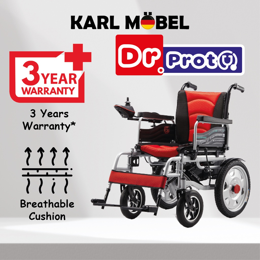 Kerusi Roda Elektrik Wheelchair Electric Lightweight Foldable Travel ...