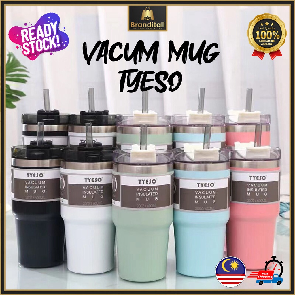 600ML/890ML Tyeso Tumbler Drinkware Thermos Coffee Cup Thermal Cups for Cold Beer Insulated ...