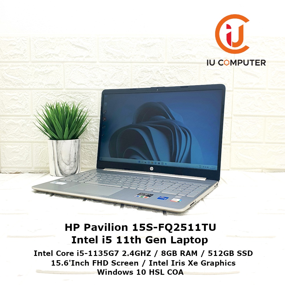 HP LAPTOP 15S-FQ2511TU INTEL CORE I5-1135G7 8GB RAM 512GB SSD NVME USED ...