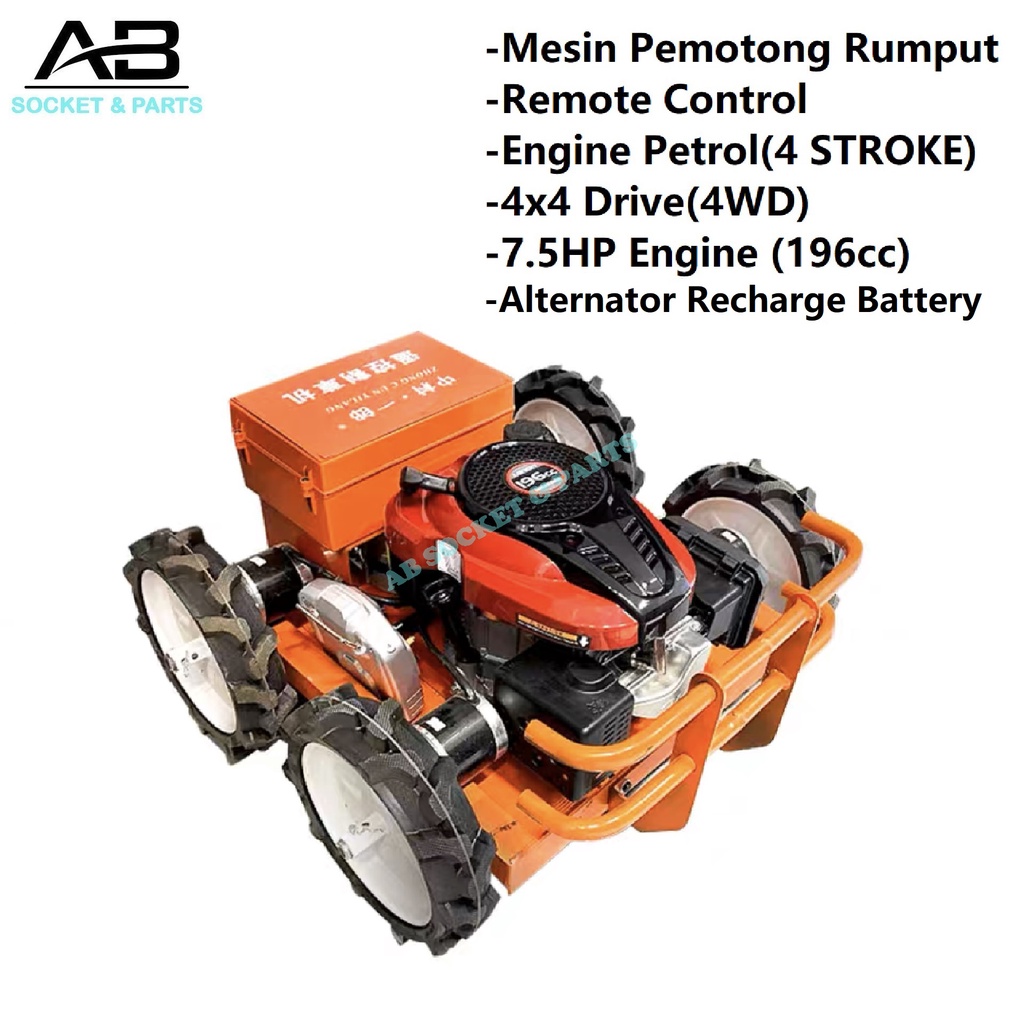 Mesin Pemotong Rumput Remote Control (RC) | Shopee Malaysia