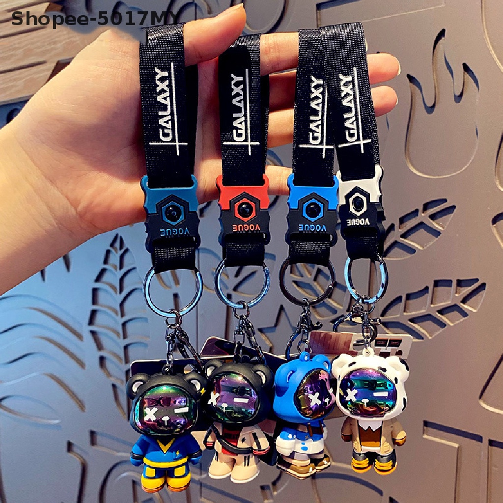 Shopee-5017MY Cool hip hop Bear Keychain lightning Female Car Doll Key ...
