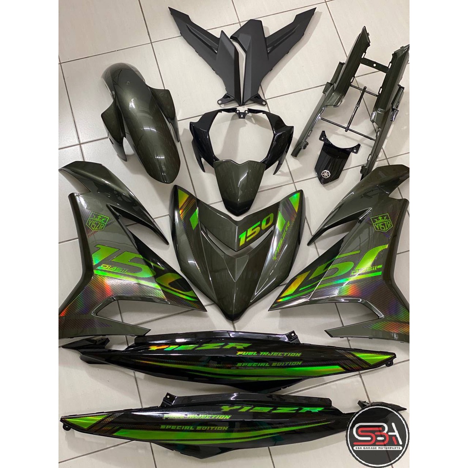 COVERSET YAMAHA Y15ZR Y15 YSUKU V1 V2 ARMY GREEN CARBON APPLE GREEN ...