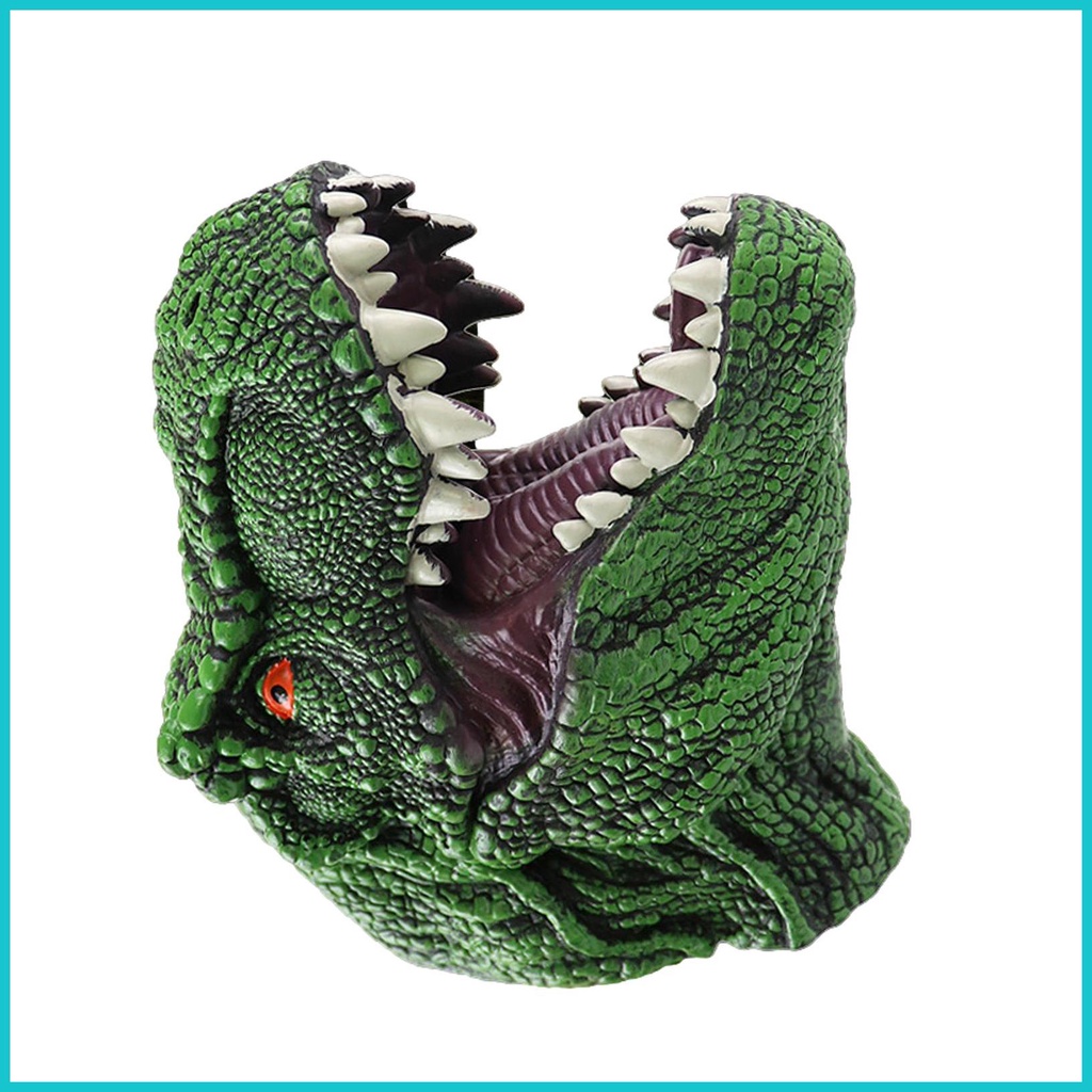 Rubber Dinosaur Toys Realistic Dinosaur Head Hand Puppets Toy T Rex ...