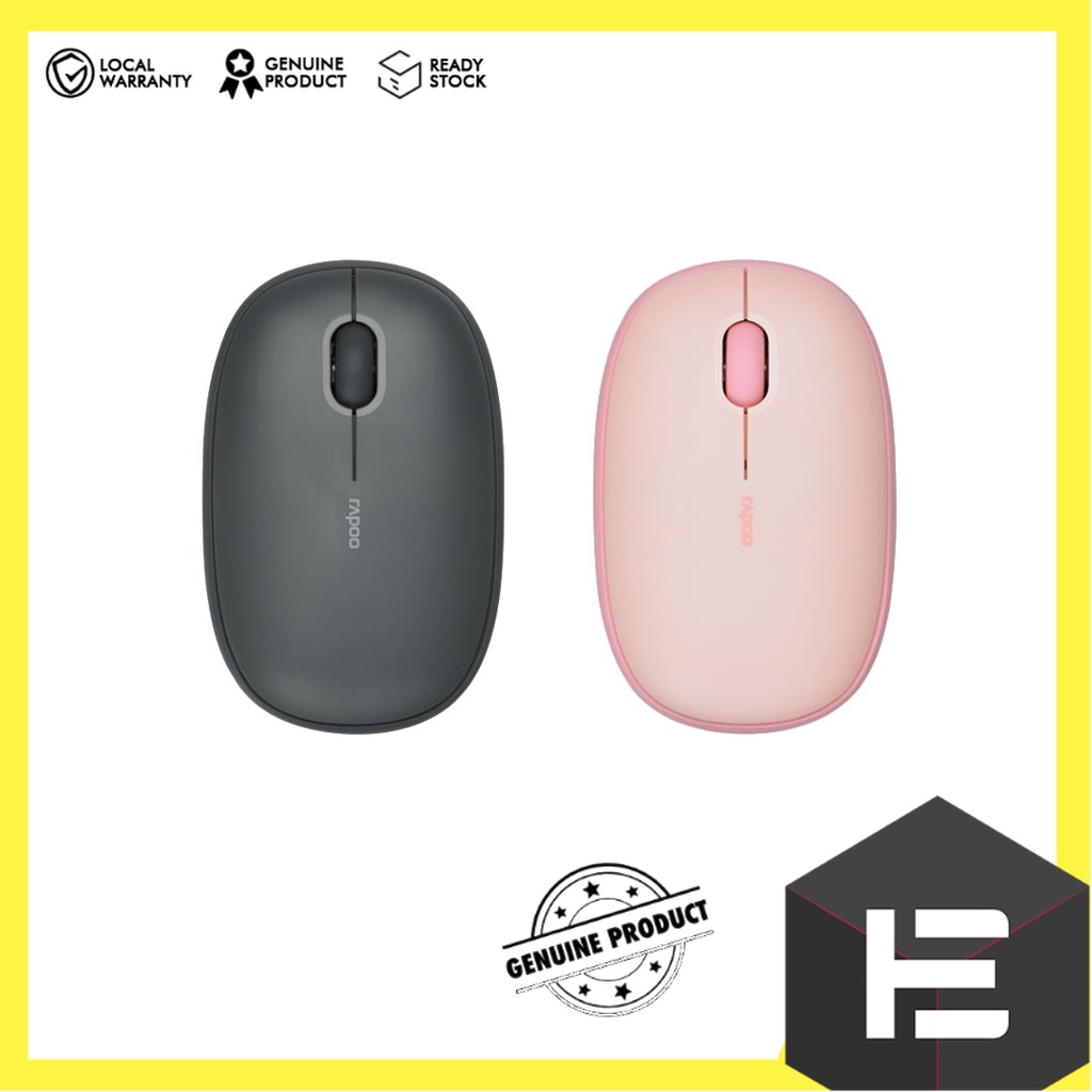 RAPOO M650 MULIT-MODE WIRELESS MOUSE - DARK GREY / PINK | Shopee Malaysia