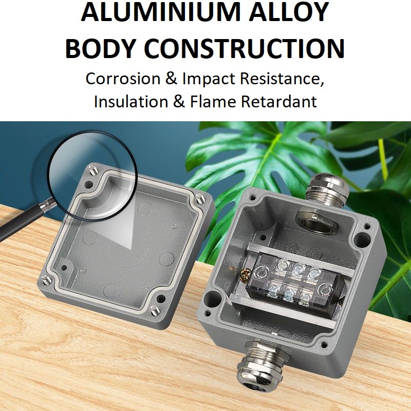 ALUMINIUM ALLOY OUTDOOR WEATHER PROOF ENCLOSURE/ TERMINATION BOX/ WITH ...