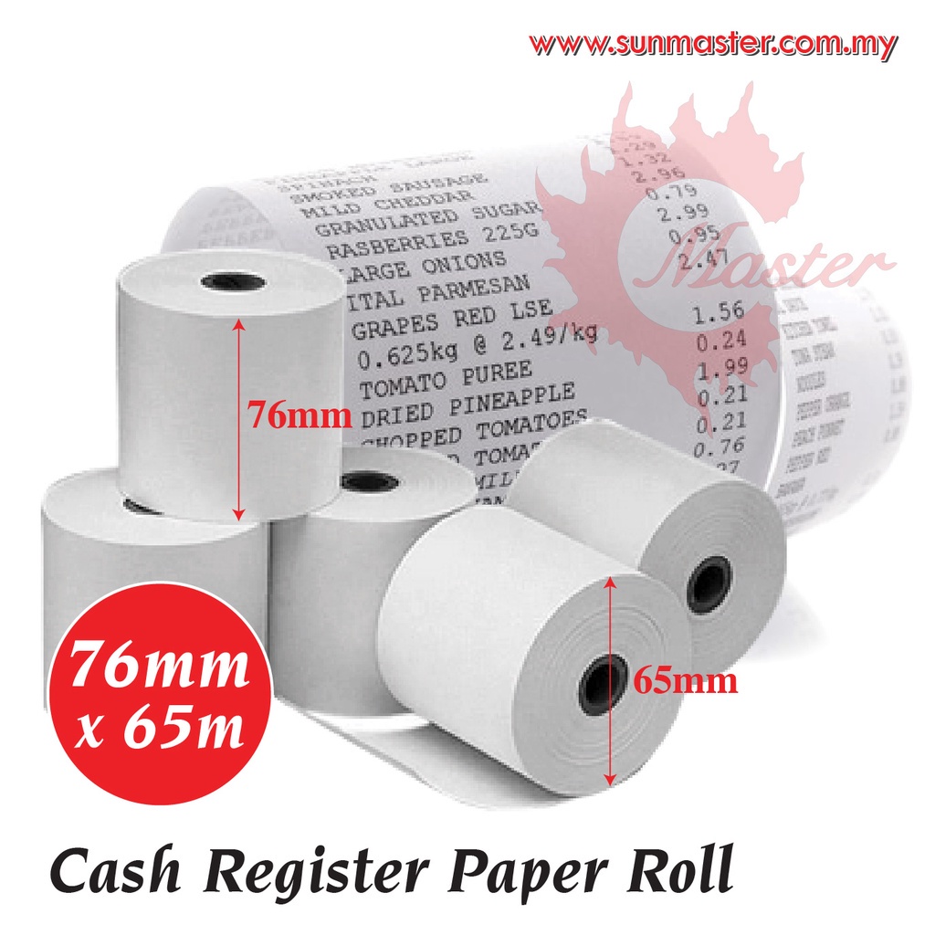 76mm x 65m x 12mm Paper Roll (1r) | Shopee Malaysia