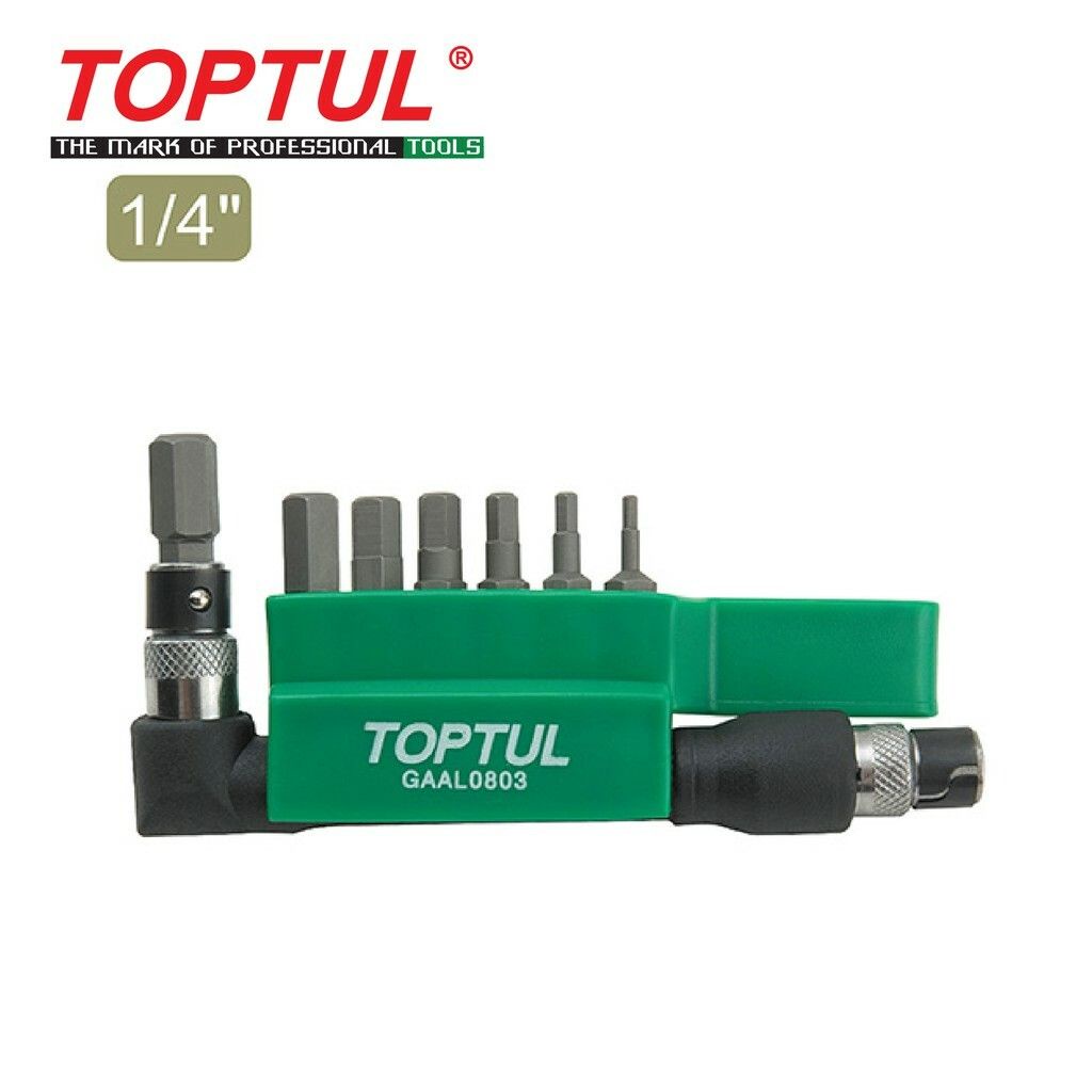 TOPTUL 8PCS 1/4" Hex Drive Hexagon Bit Set - 30mm GAAL0803 | Shopee ...