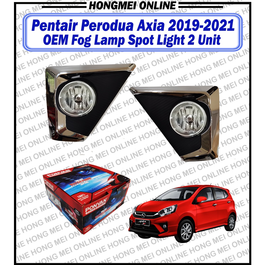 Pentair Perodua Axia 2019-2021 OEM Fog Lamp Spot Light Full Set with ...