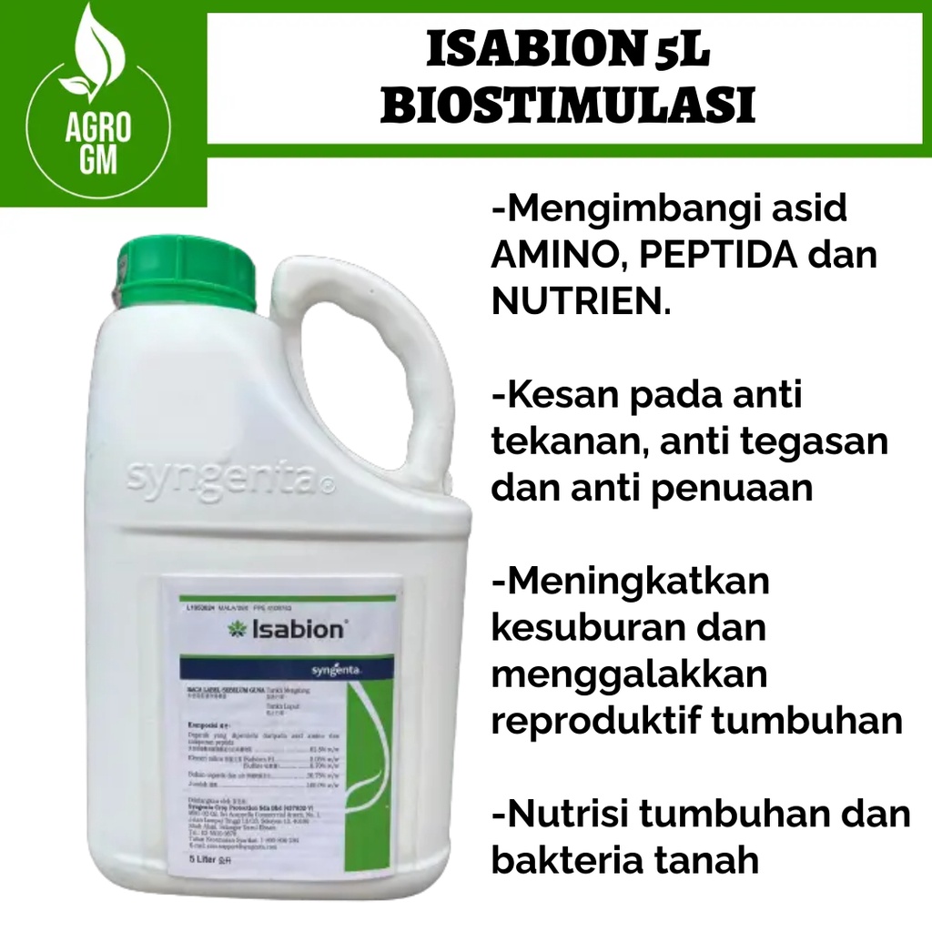 Isabion 5L Asid Amino Acid Biostimulasi tanaman | Shopee Malaysia