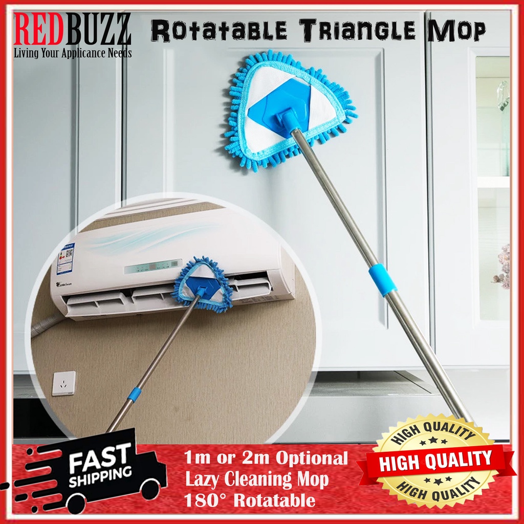 REDBUZZ Segi Tiga Mop Lantai 180 Degree Rotatable Adjustable Triangle ...