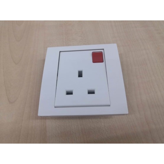 Schneider 13A 250V 1 Gang Switched Socket with red dolly . | Shopee ...