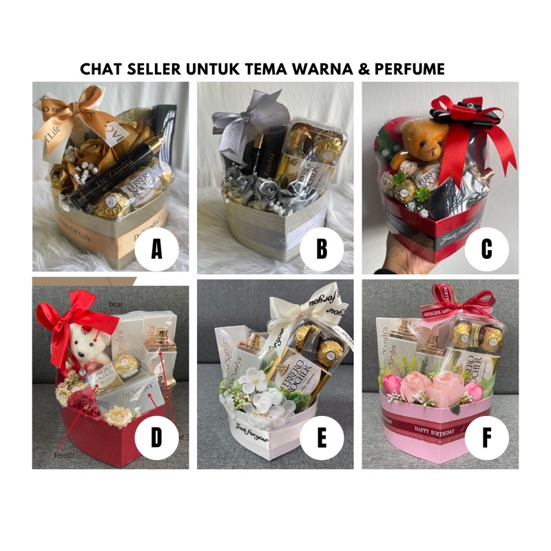 SET HANTARAN PERFUME DEXANDRA coklat- SUPRISE BOX FOR BIRTHDAY HADIAH ...