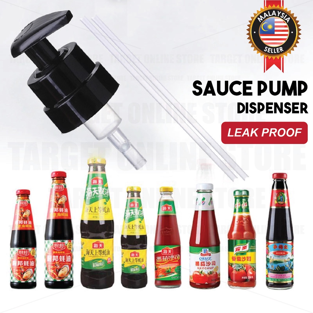 Sauce Pump Dispenser Bottle Mouth Squeezer Leakproof Nozzle Press Pump ...