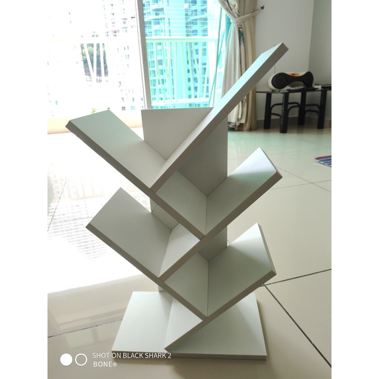 ARTY SPACE Tree Shape Table Top Bookshelf Bookcase Storage Rack Modern ...