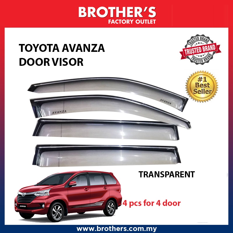 TOYOTA AVANZA AIR PRESS CAR WINDOW DOOR VISOR WIND DEFLECTOR ANTI UV ...