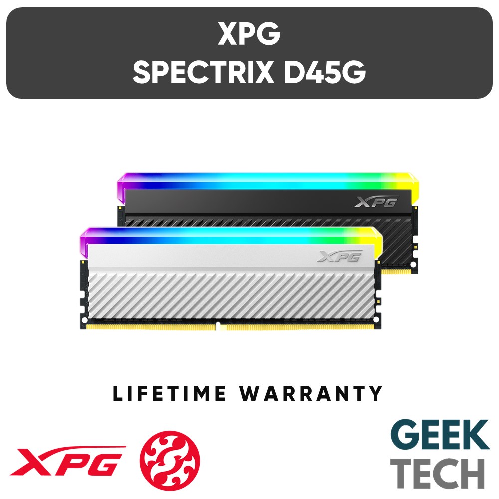 XPG Spectrix D45/D45G RGB 3600MHz DDR4 Gaming Memory RAM 8GB/16GB ...