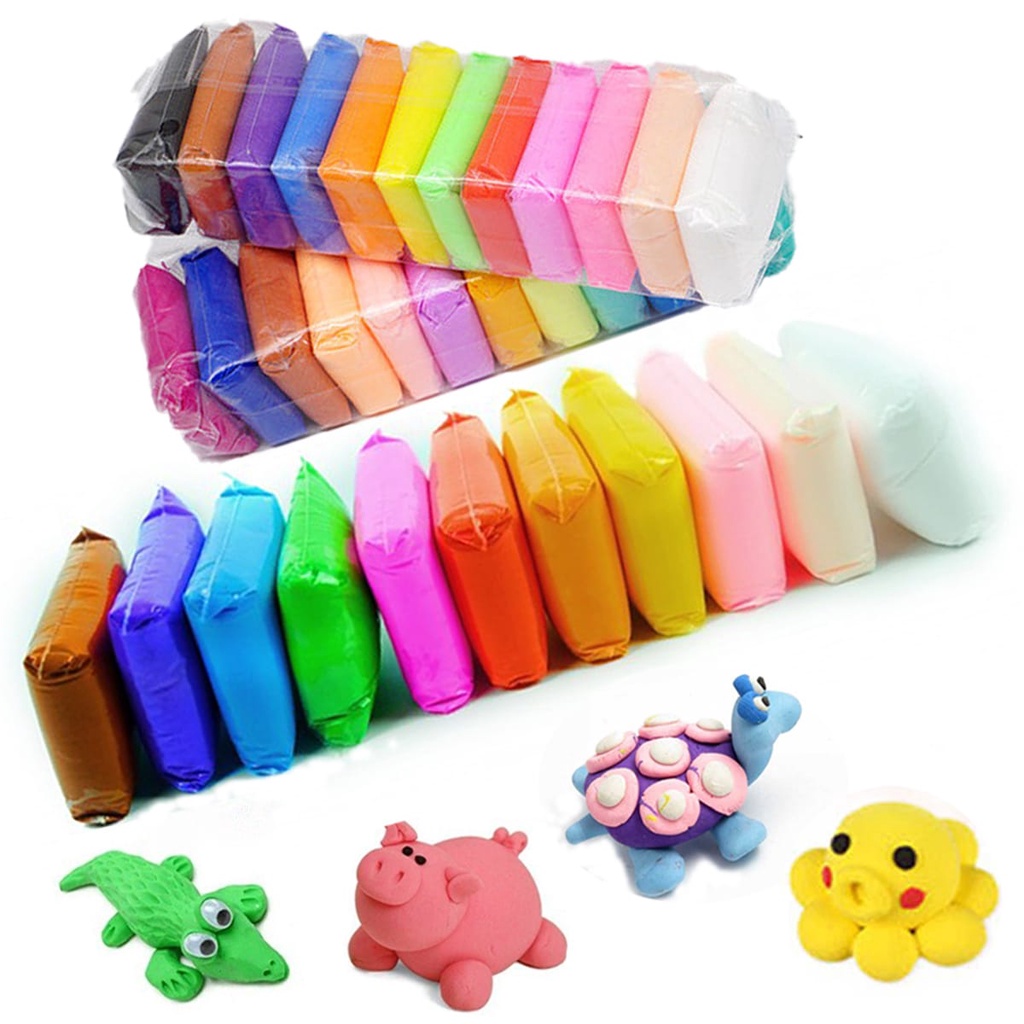 36 Color/Set Light Clay Plasticine Modelling Educational Air Dry Clay ...